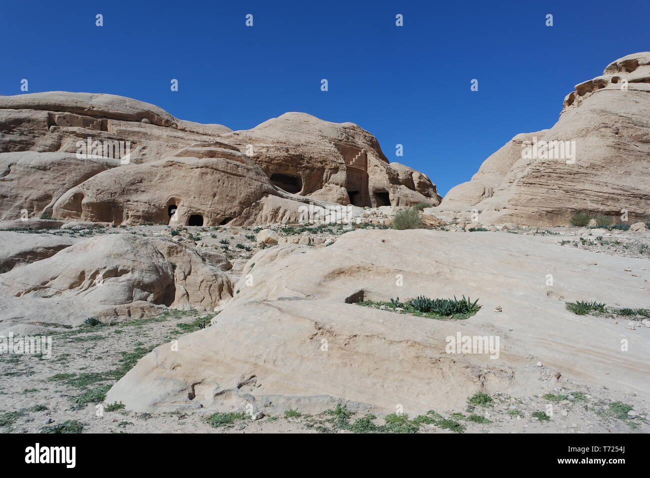 Rock formations in Petra, Jordan Stock Photo - Alamy