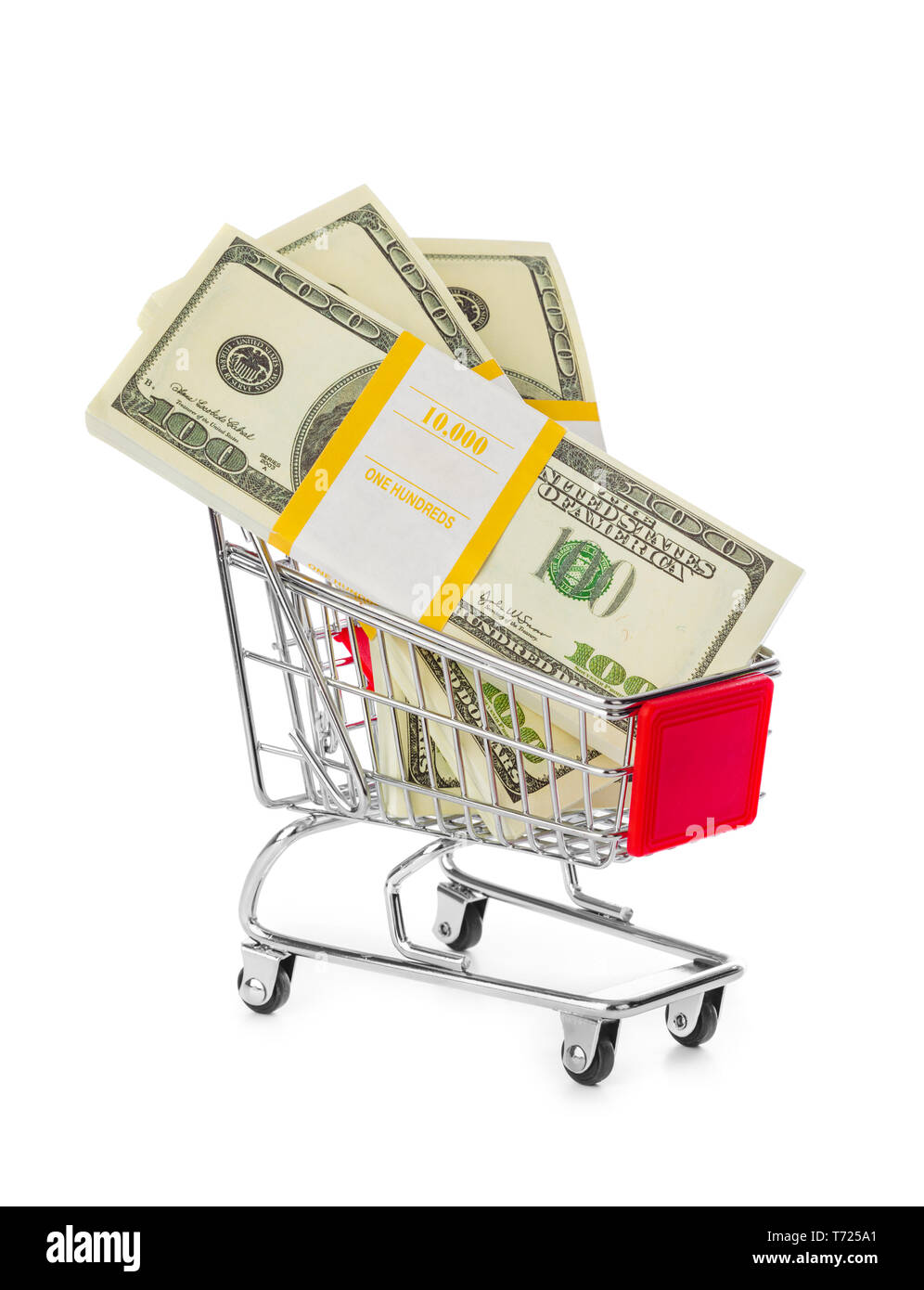 Money in shopping cart Stock Photo - Alamy