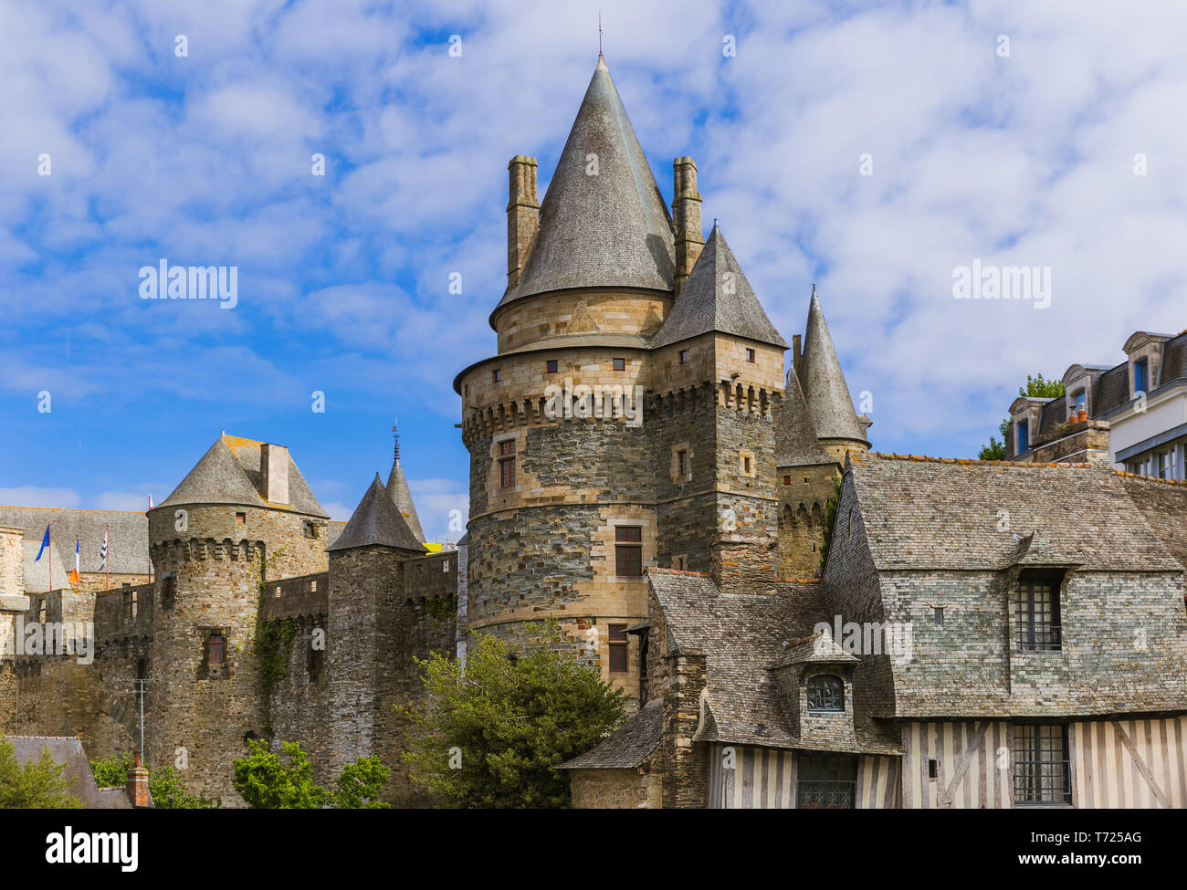 Castle of Vitre in Brittany - France Stock Photo - Alamy