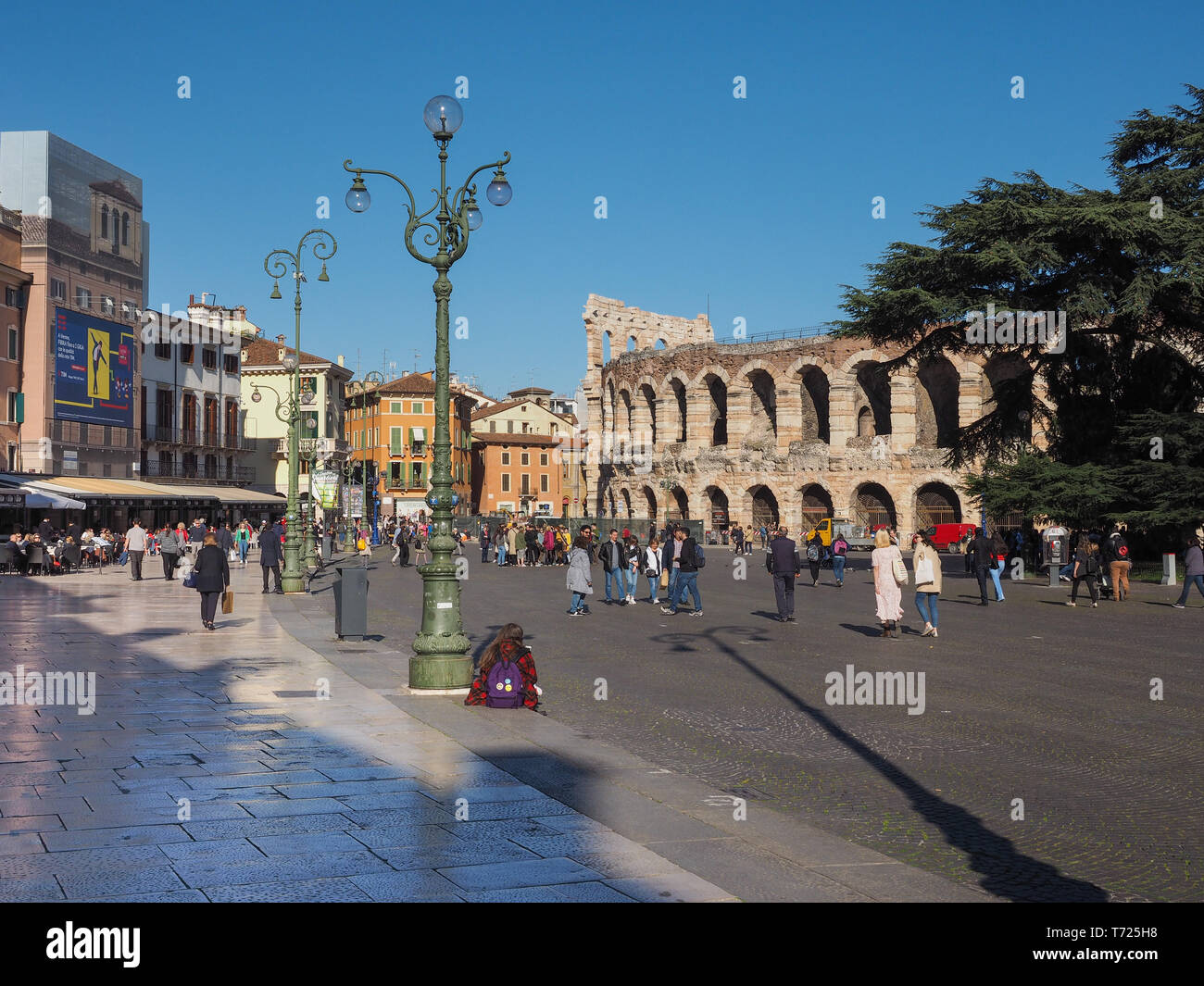 VERONA, ITALY - CIRCA MARCH 2019: Arena di Verona roman amphitheatre ...