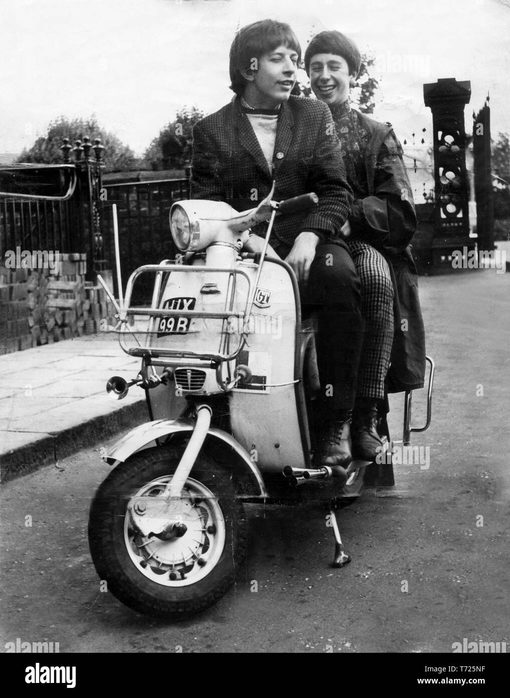 Mod scooter 1960s Black and White Stock Photos & Images - Alamy