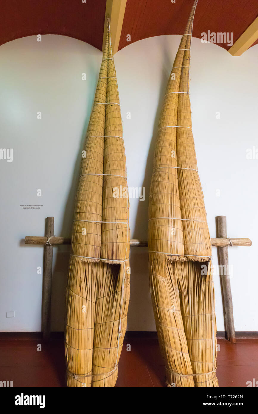 typical reed boats of Peru Stock Photo - Alamy