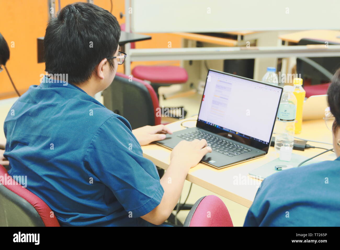 Back of a Computer Engineering student at Assumption University working ...