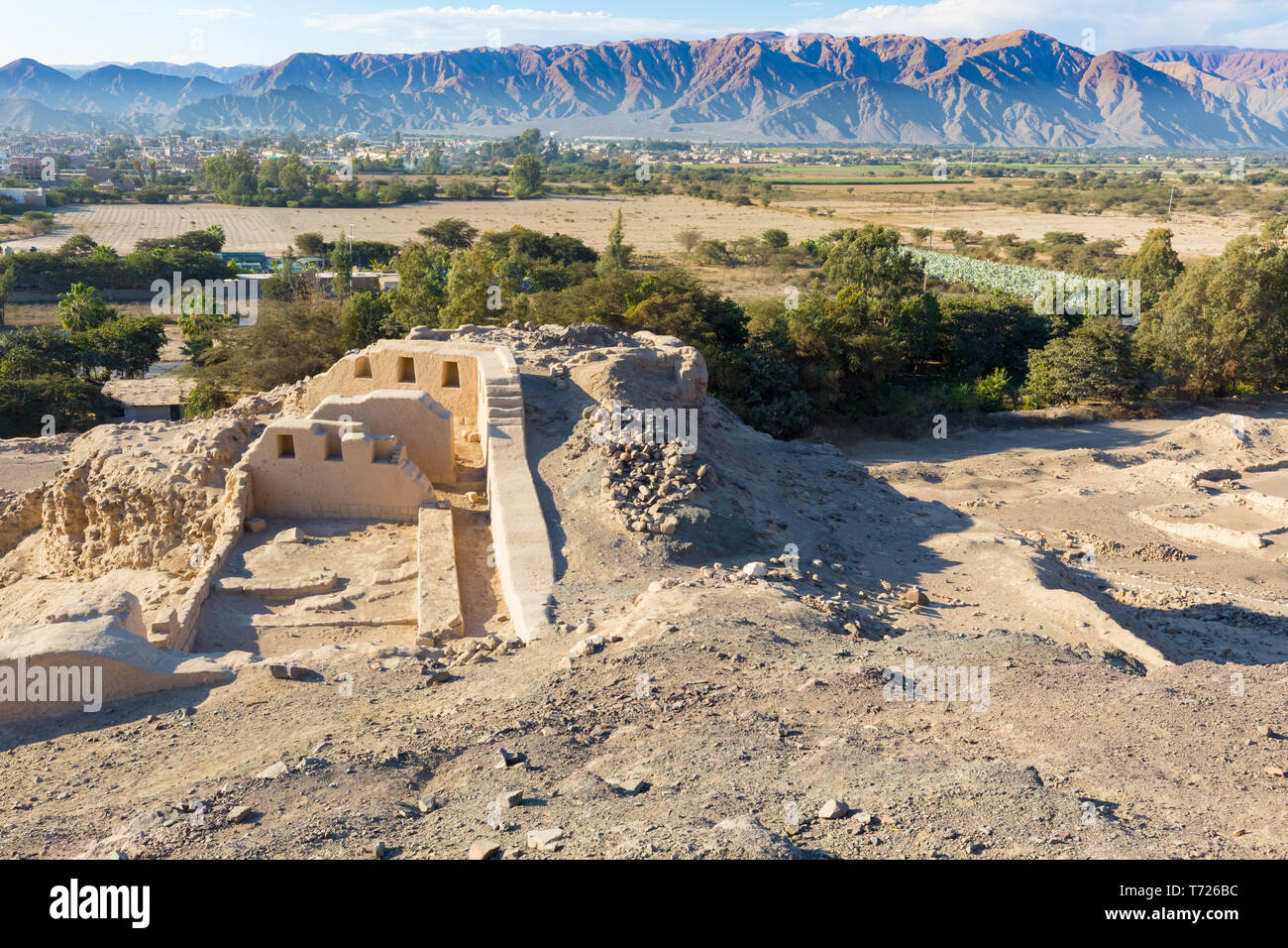 archaeological site Paredones and Nazca city Peru Stock Photo - Alamy