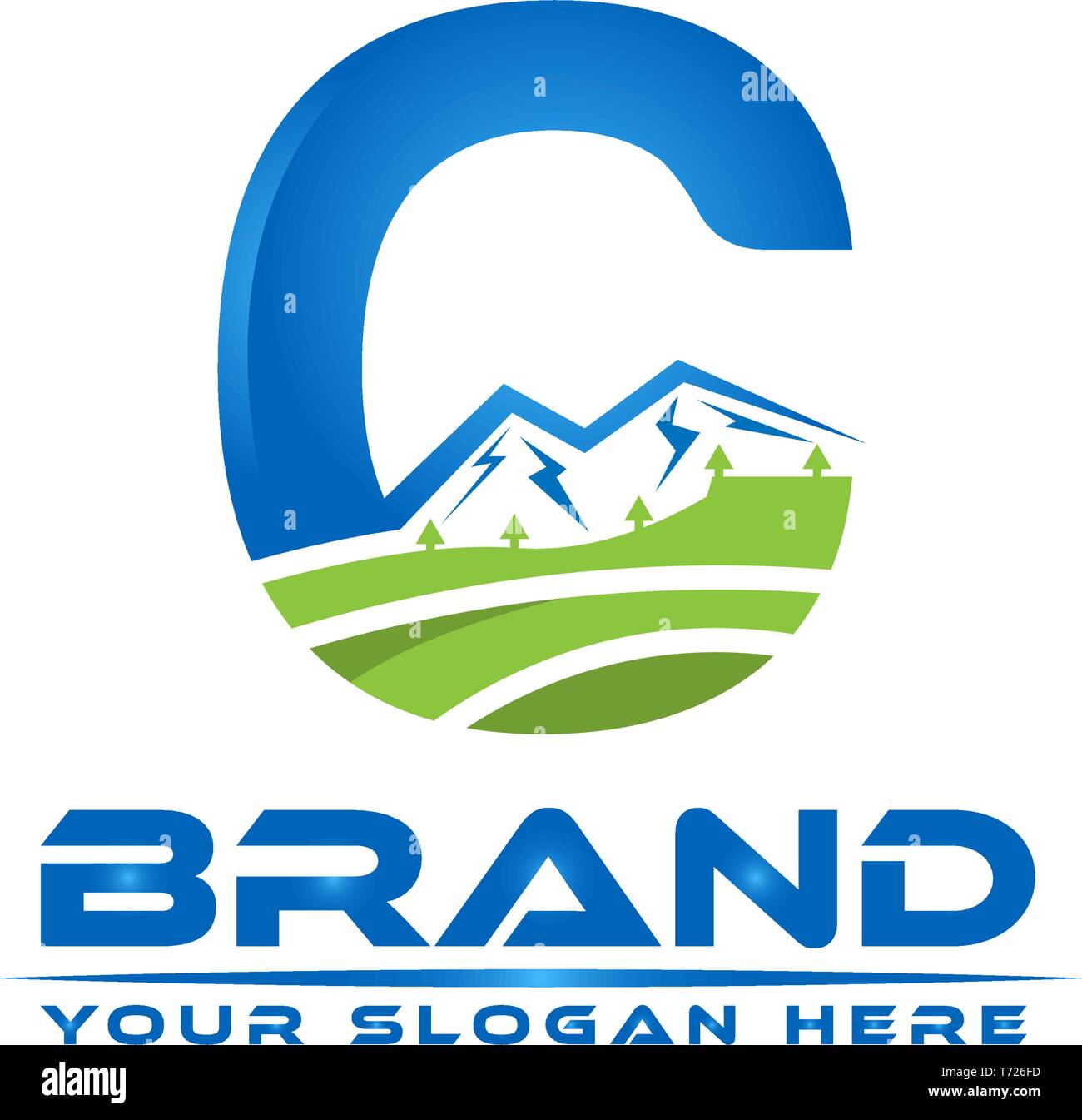C nature logo hi-res stock photography and images - Alamy