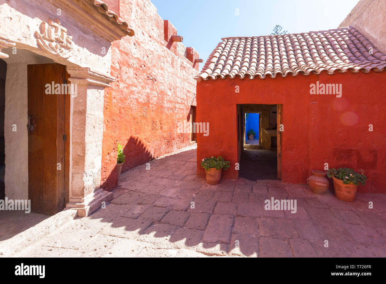 residence of the nuns of the monastery of Santa Catalina Stock Photo ...