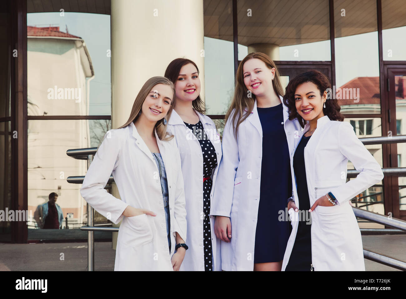 Education and health. general practitioner. A group of smart medical ...