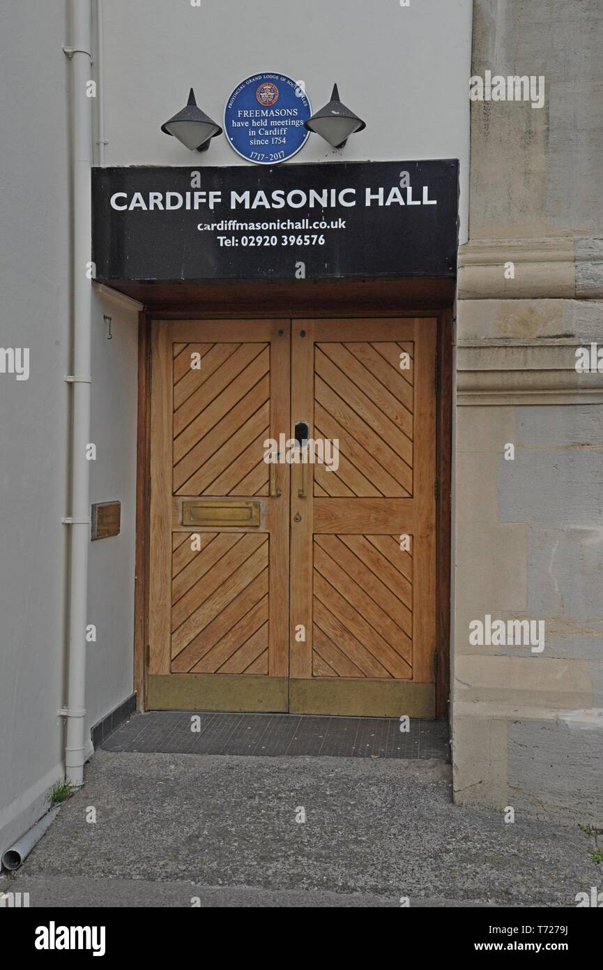 The masonic lodge in Cardiff city centre Stock Photo - Alamy