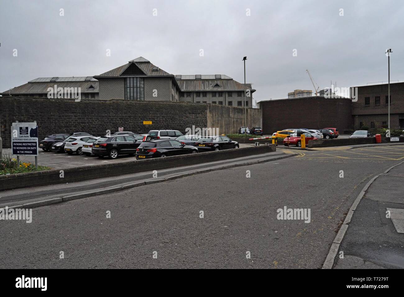 External view of Cardiff prison, Wales Stock Photo - Alamy