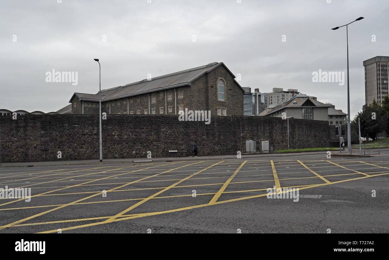 External view of Cardiff prison, Wales Stock Photo - Alamy