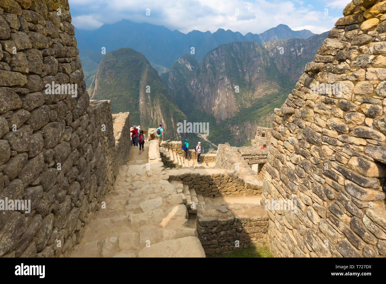ancient buildings of the lost city of Machu Picchu Stock Photo - Alamy