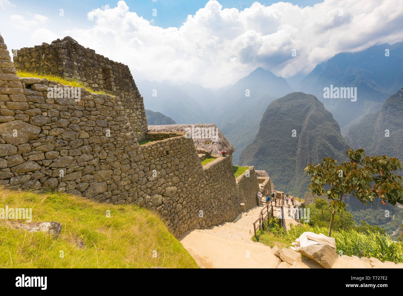 buildings of the nobles Machu Picchu Peru Stock Photo - Alamy