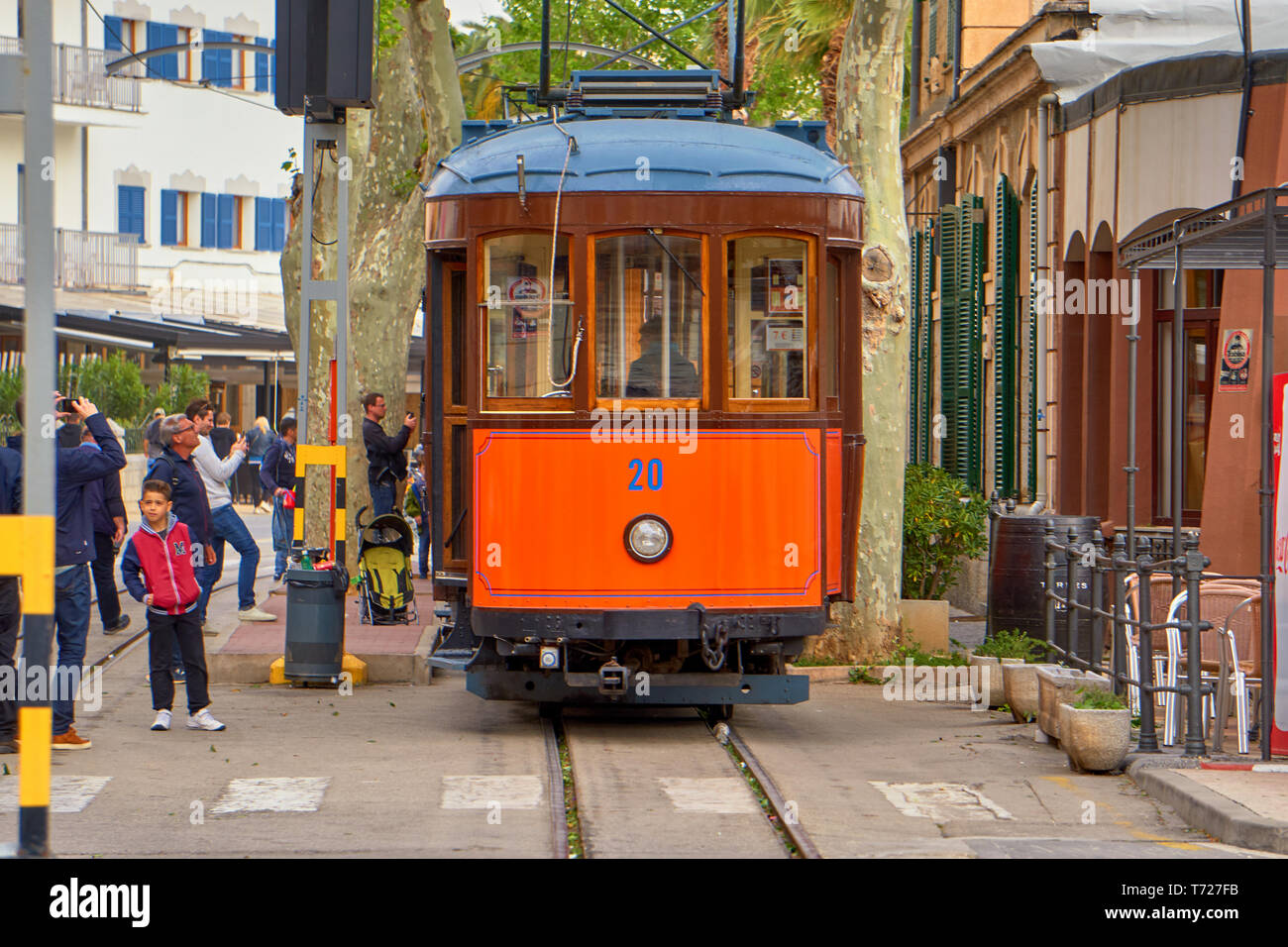 Port de Soller - Majorca - Spain - April 2019 : Train Coming From ...