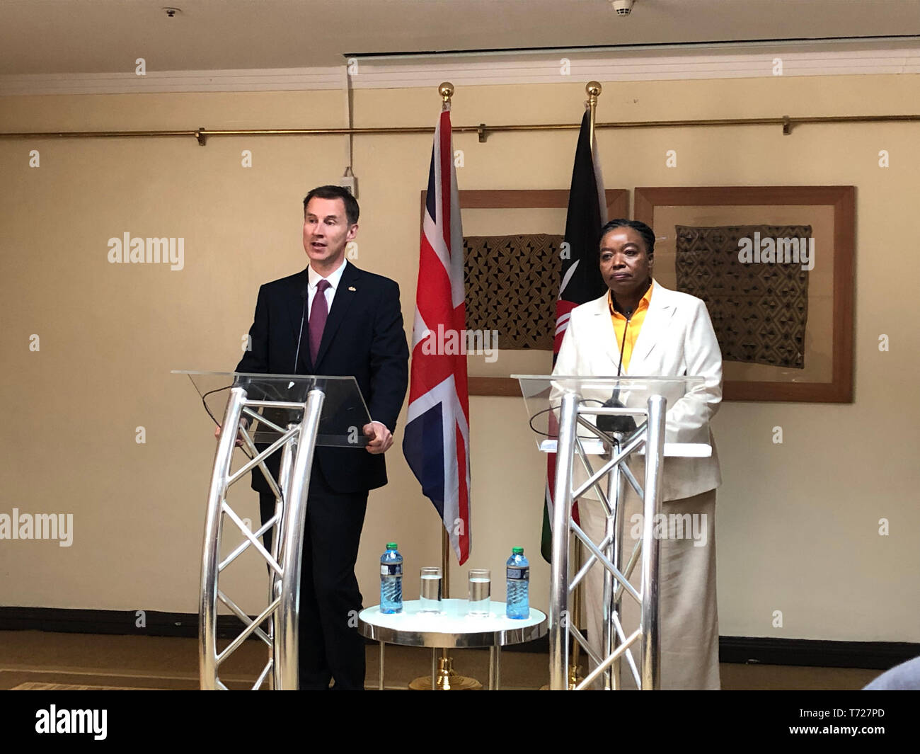 Foreign secretary hunt speaking alongside kenyan foreign minister ...