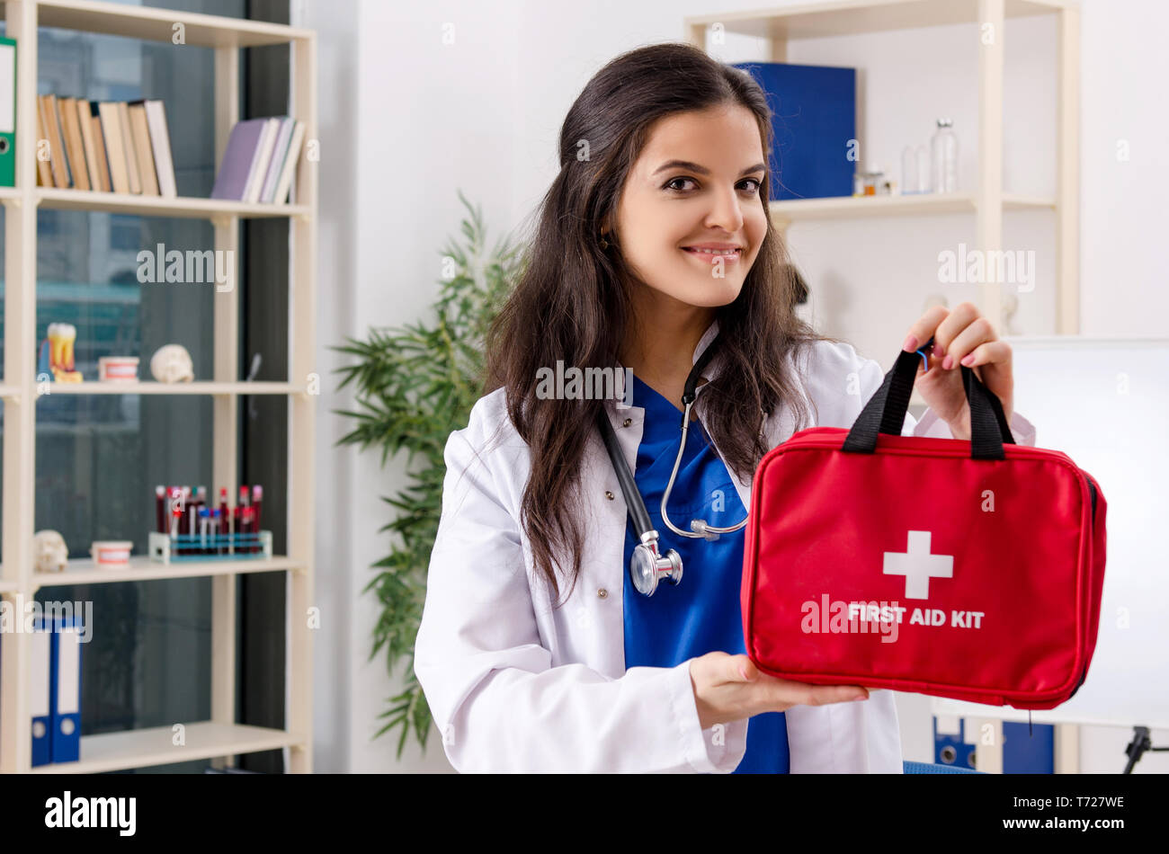Female doctor in first aid concept Stock Photo - Alamy
