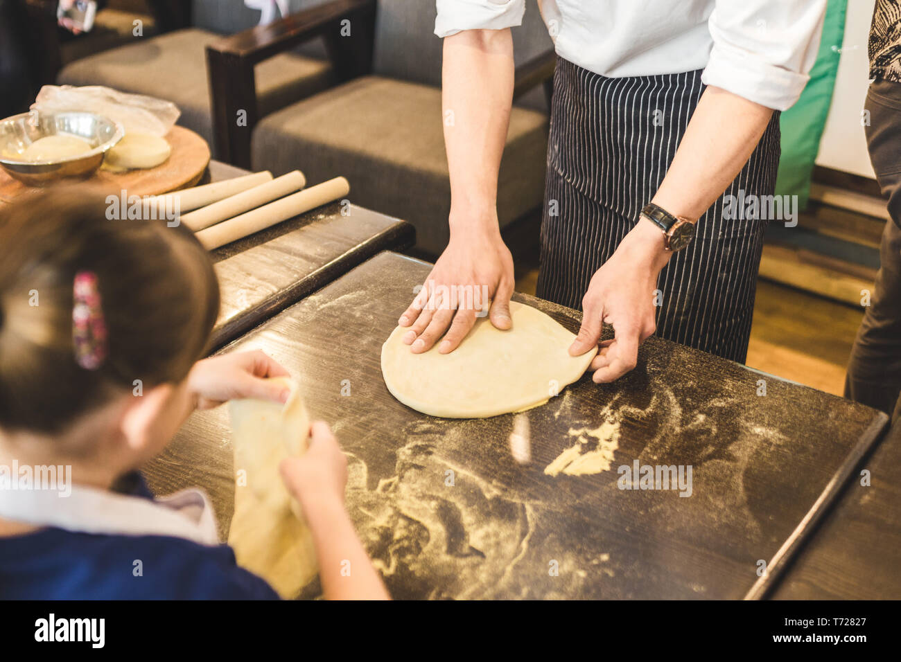 Pizza Art. The process of making pizza Stock Photo - Alamy