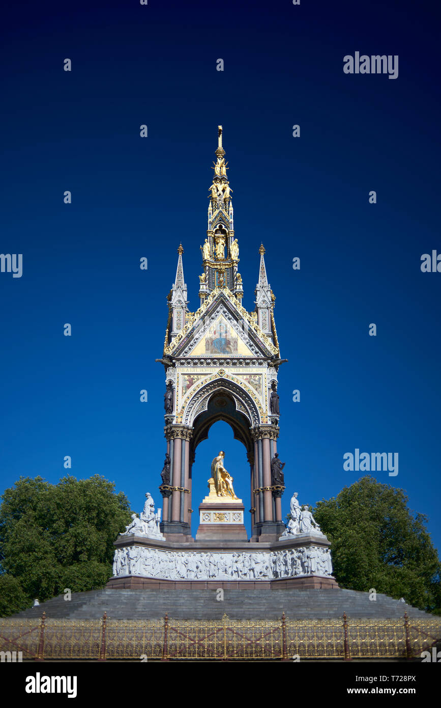 Stunning statue of the Prince Albert Memorial in front of the Royal ...