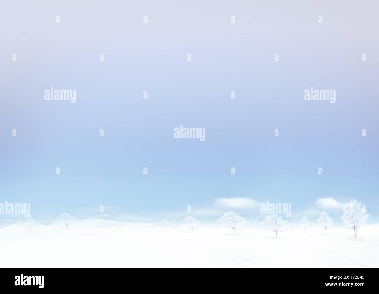 The gradient blue sky and snow floor in winter horizontal paper ...