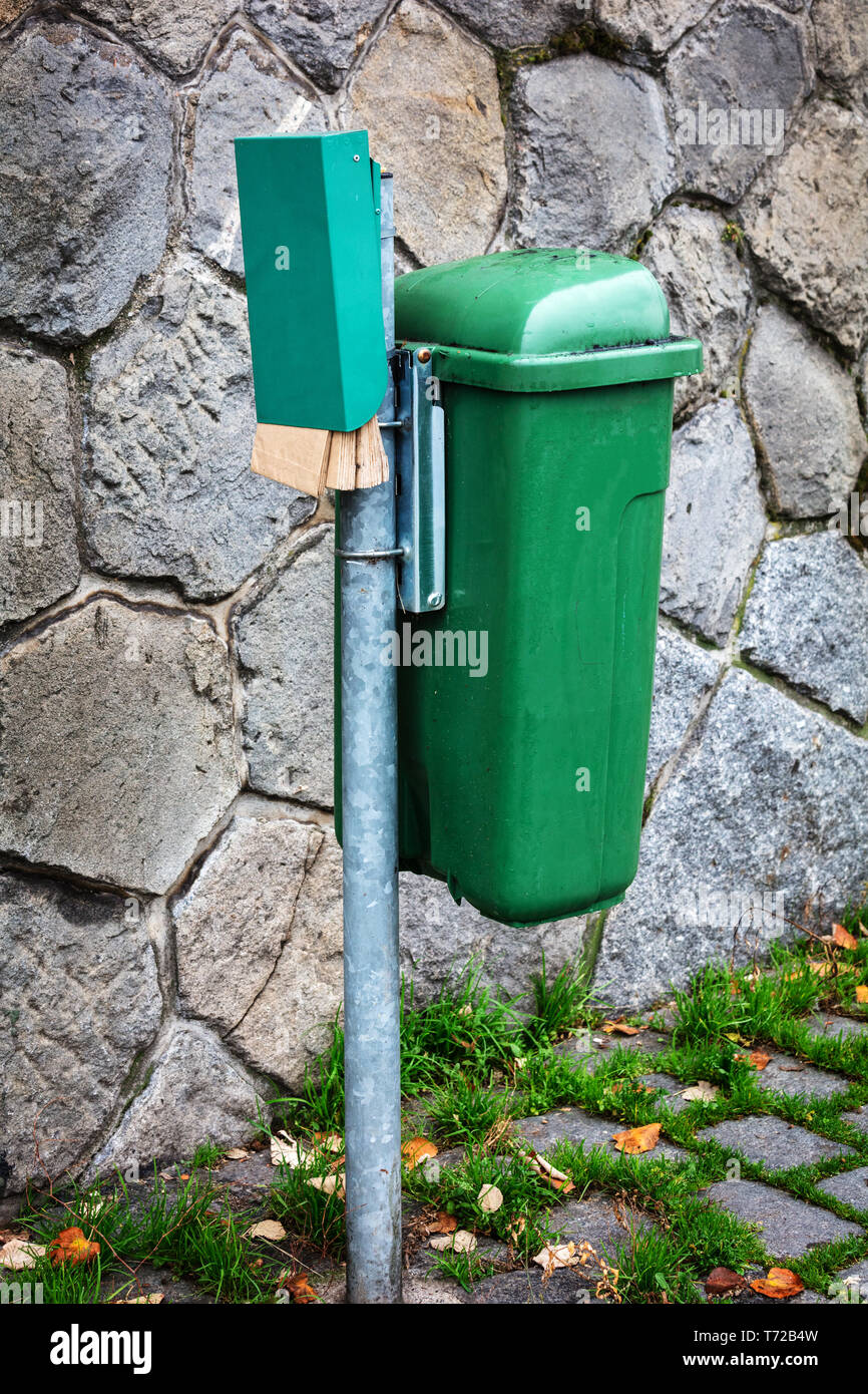 garbage of dog pet garbage Stock Photo - Alamy