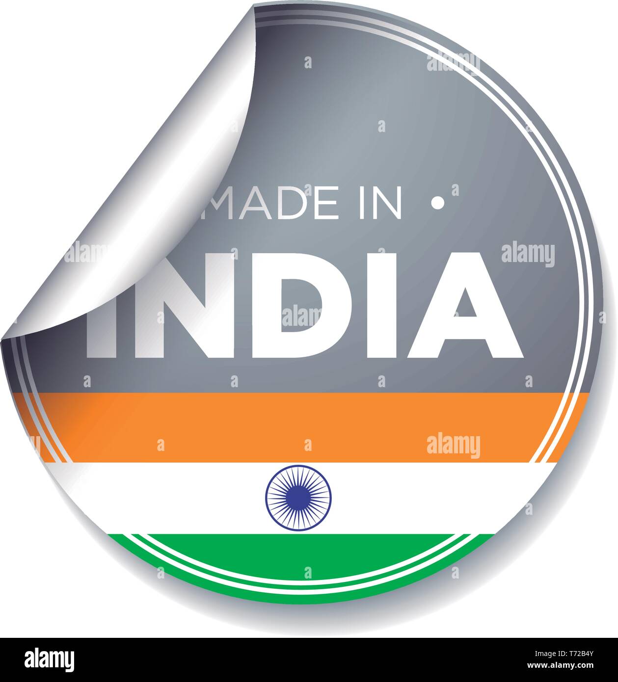 Made in india round seal Stock Vector Images - Alamy