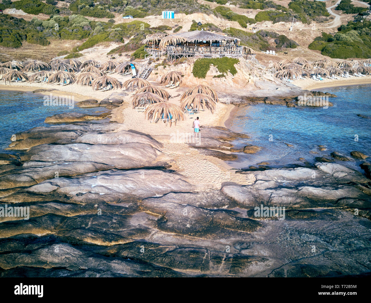 Aerial top shot tourist beach hi-res stock photography and images - Alamy