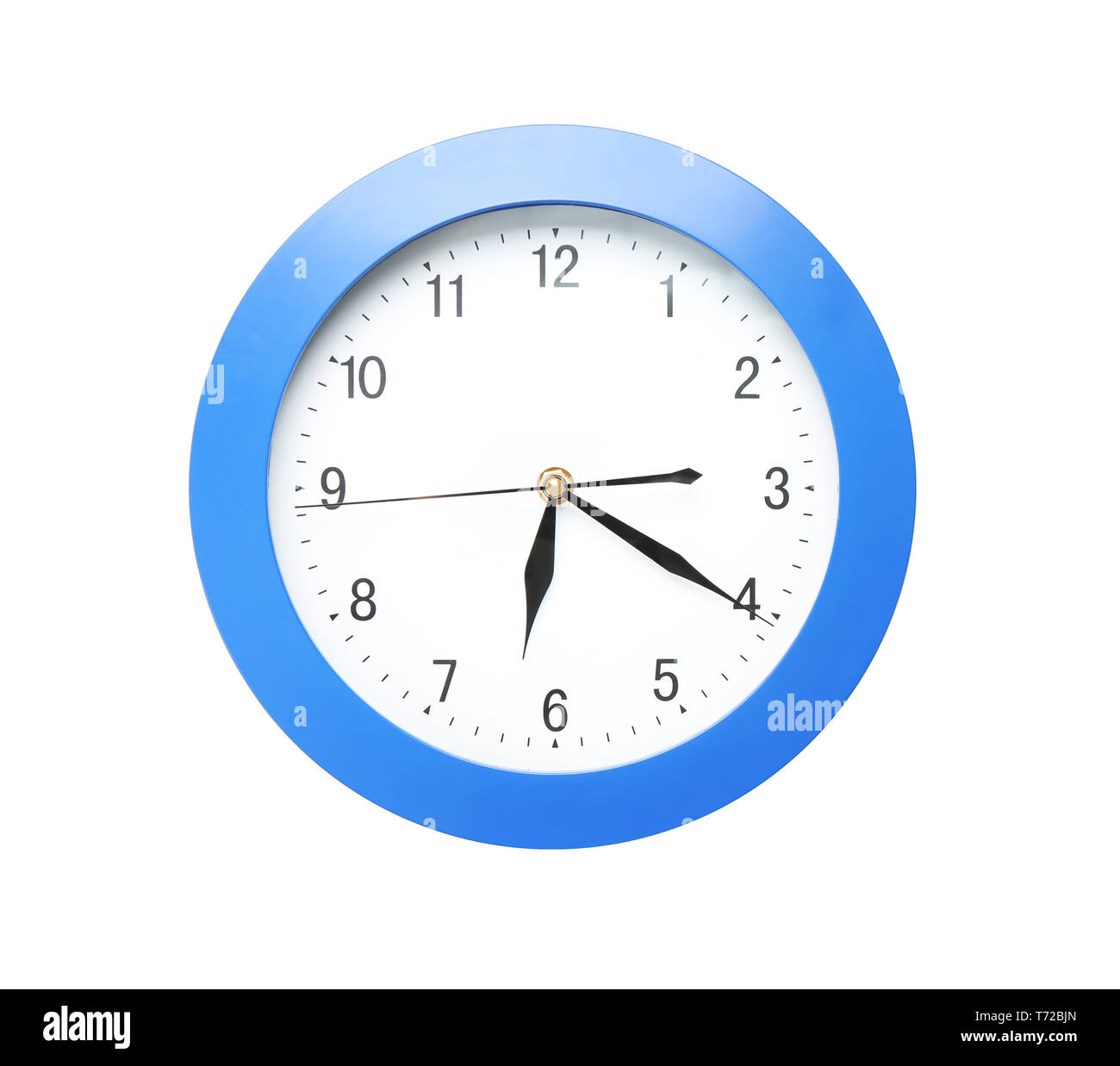 Clock on white background. Time management concept Stock Photo - Alamy