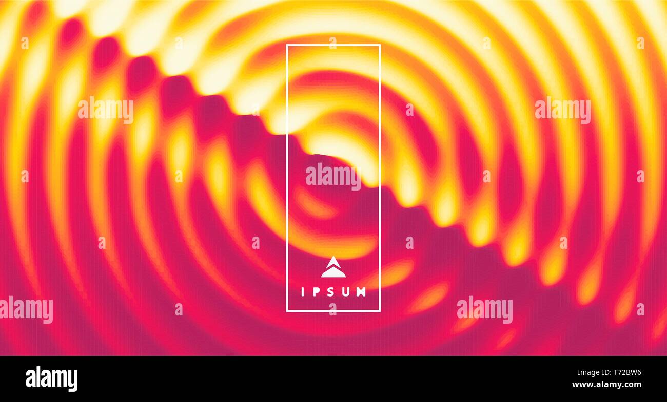 3D wavy background with ripple effect. Abstract vector illustration ...