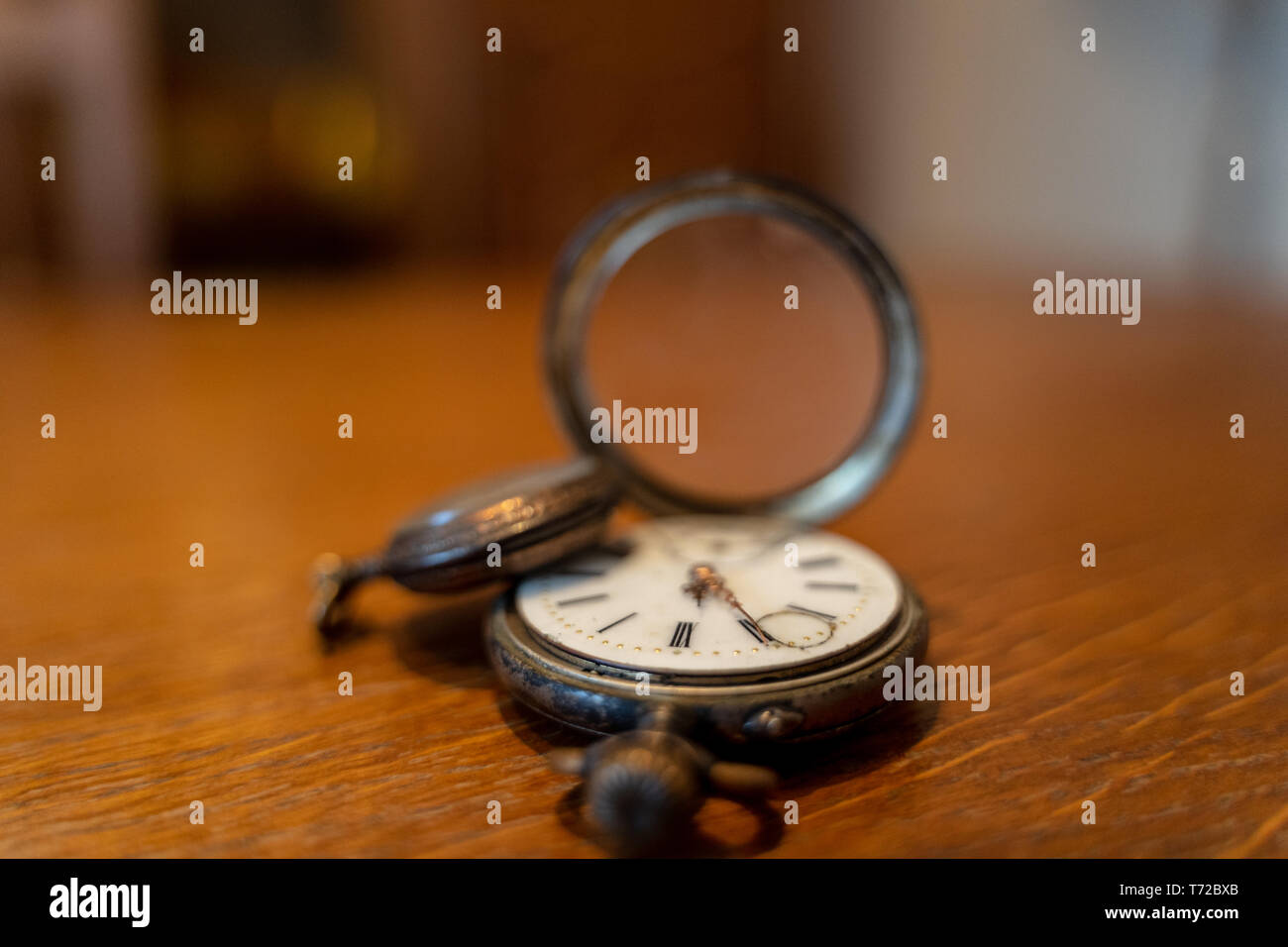 Two old pocket watches are on a table Stock Photo - Alamy