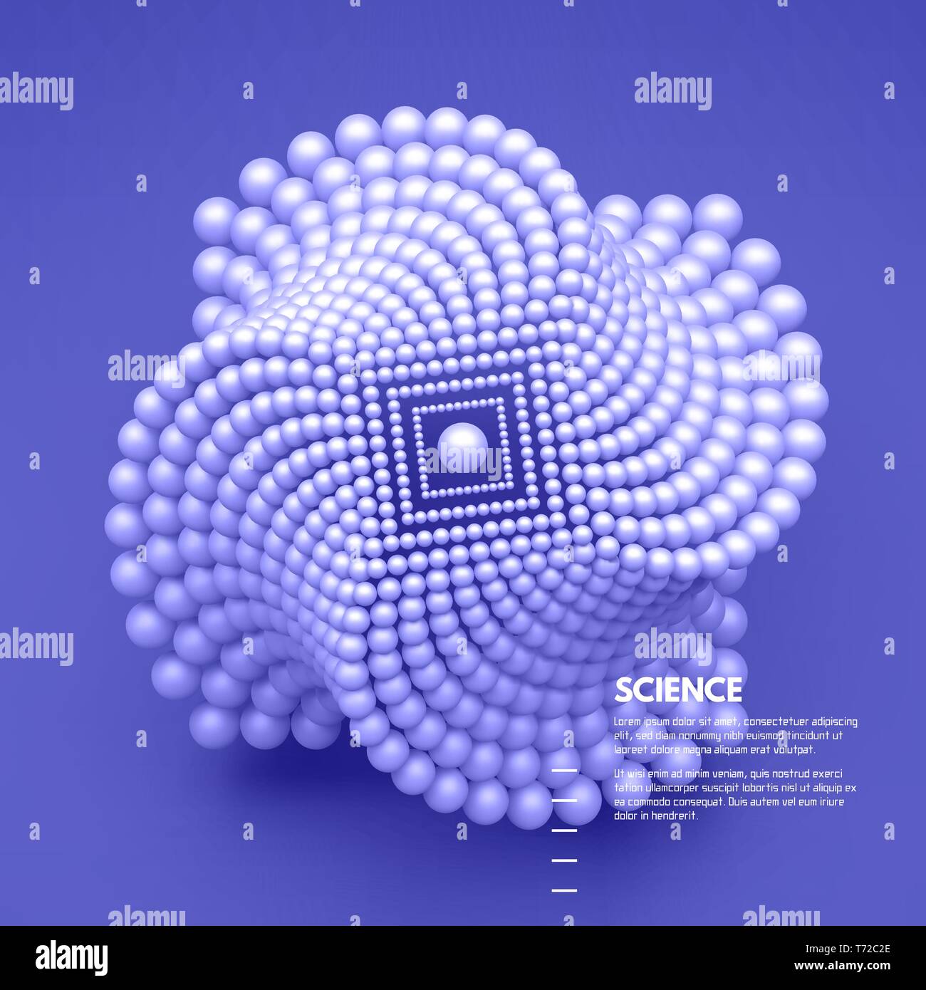 Molecule. 3D concept illustration. Vector template Stock Vector Image ...