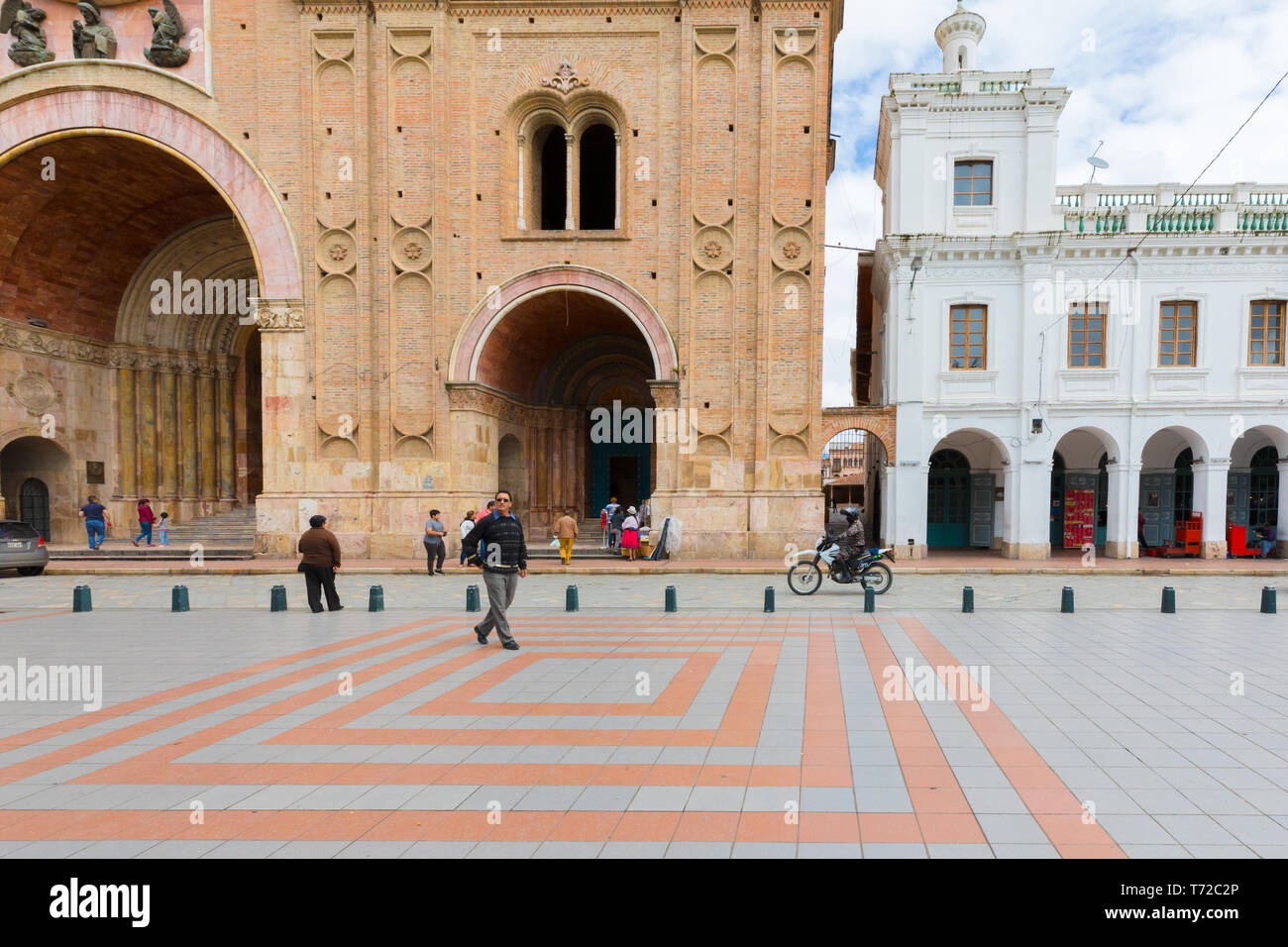 geometric drawings in Calderon square Cuenca Ecuador Stock Photo - Alamy