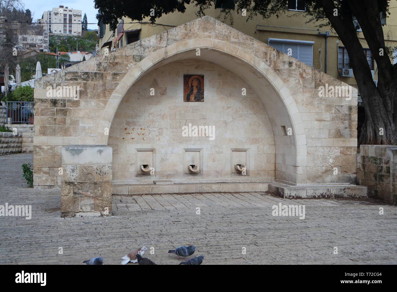 Maria Fountain in Nazareth, Israel Stock Photo - Alamy