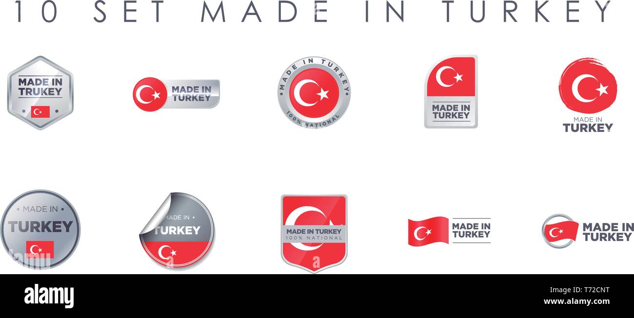 Made In Turkey Label Stock Vector Images - Alamy