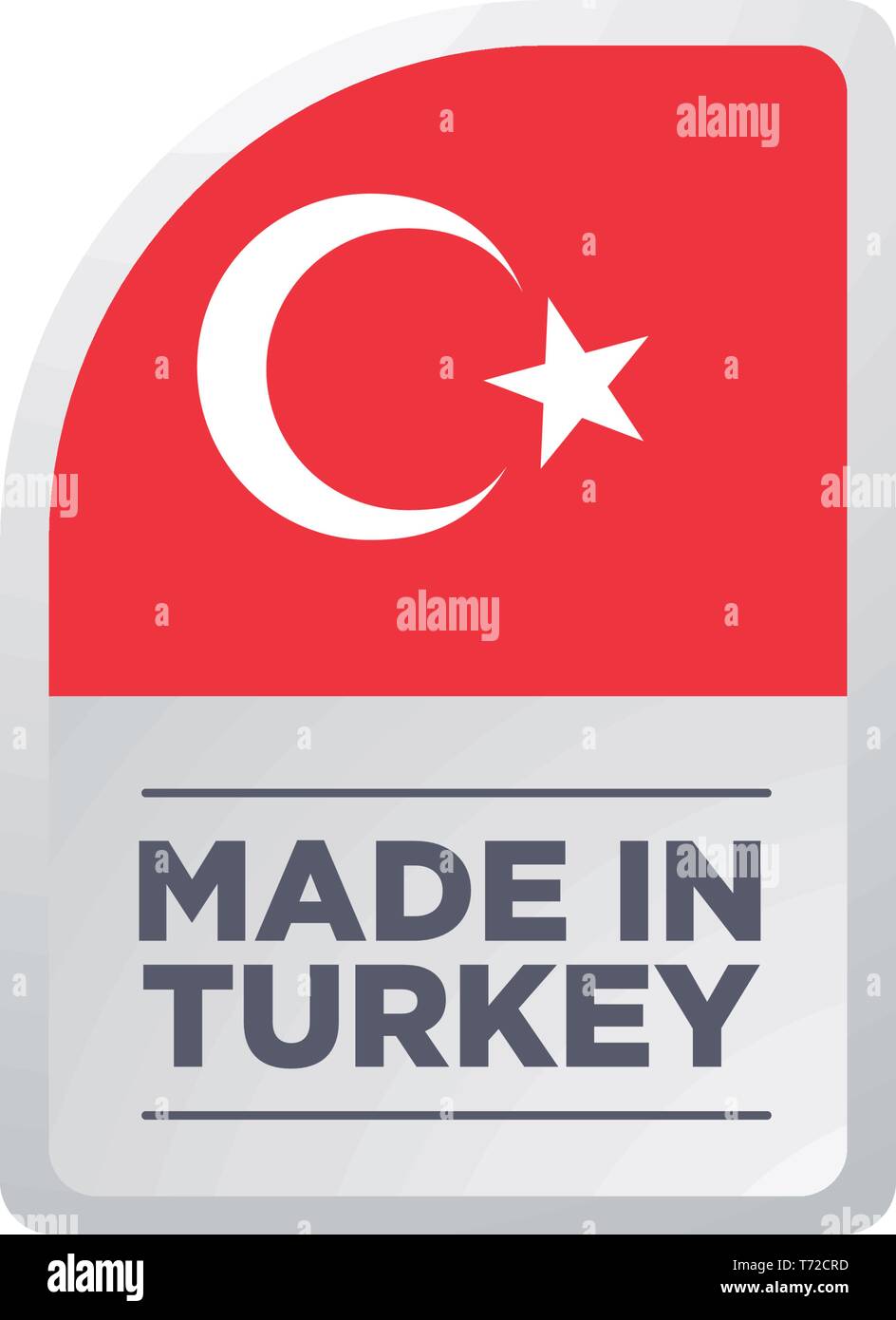 Made in turkey round seal hi-res stock photography and images - Alamy
