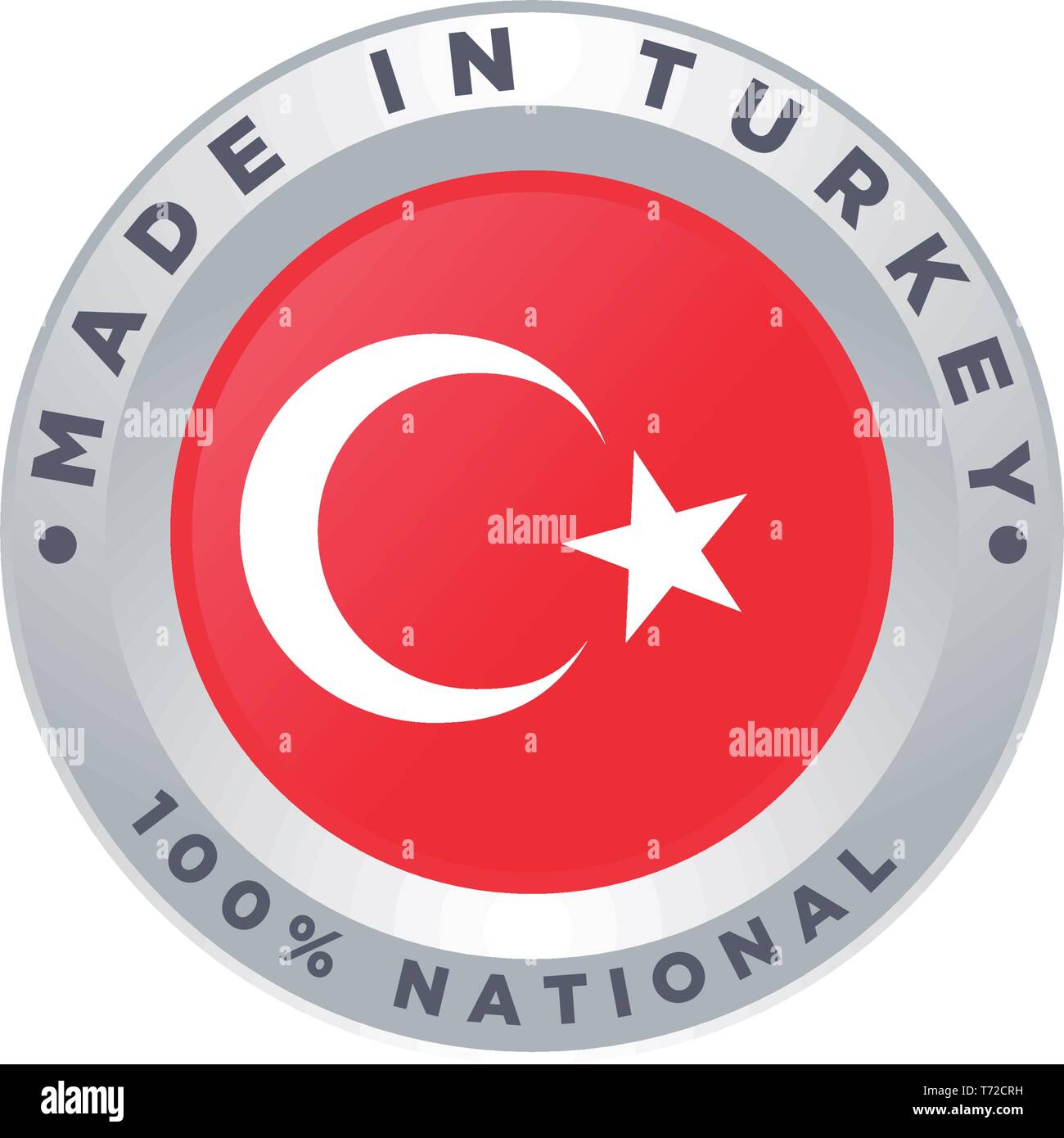 Made in turkey round seal hi-res stock photography and images - Alamy