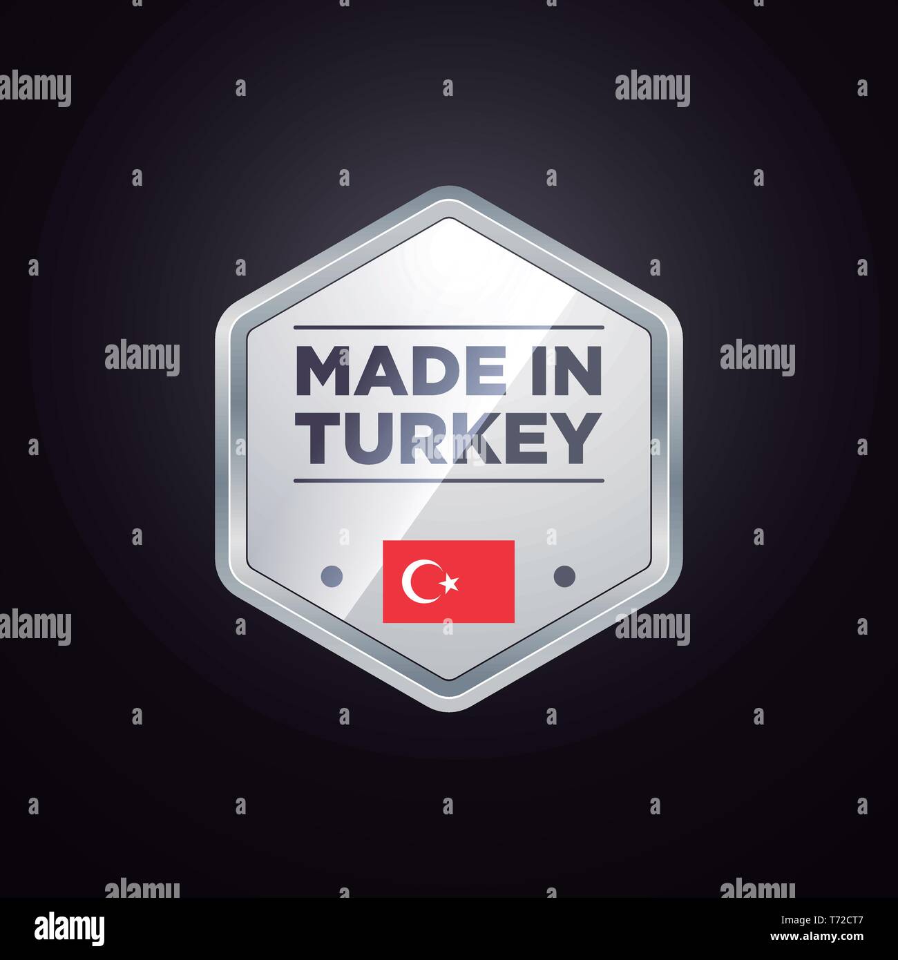 Made in turkey round seal hi-res stock photography and images - Alamy