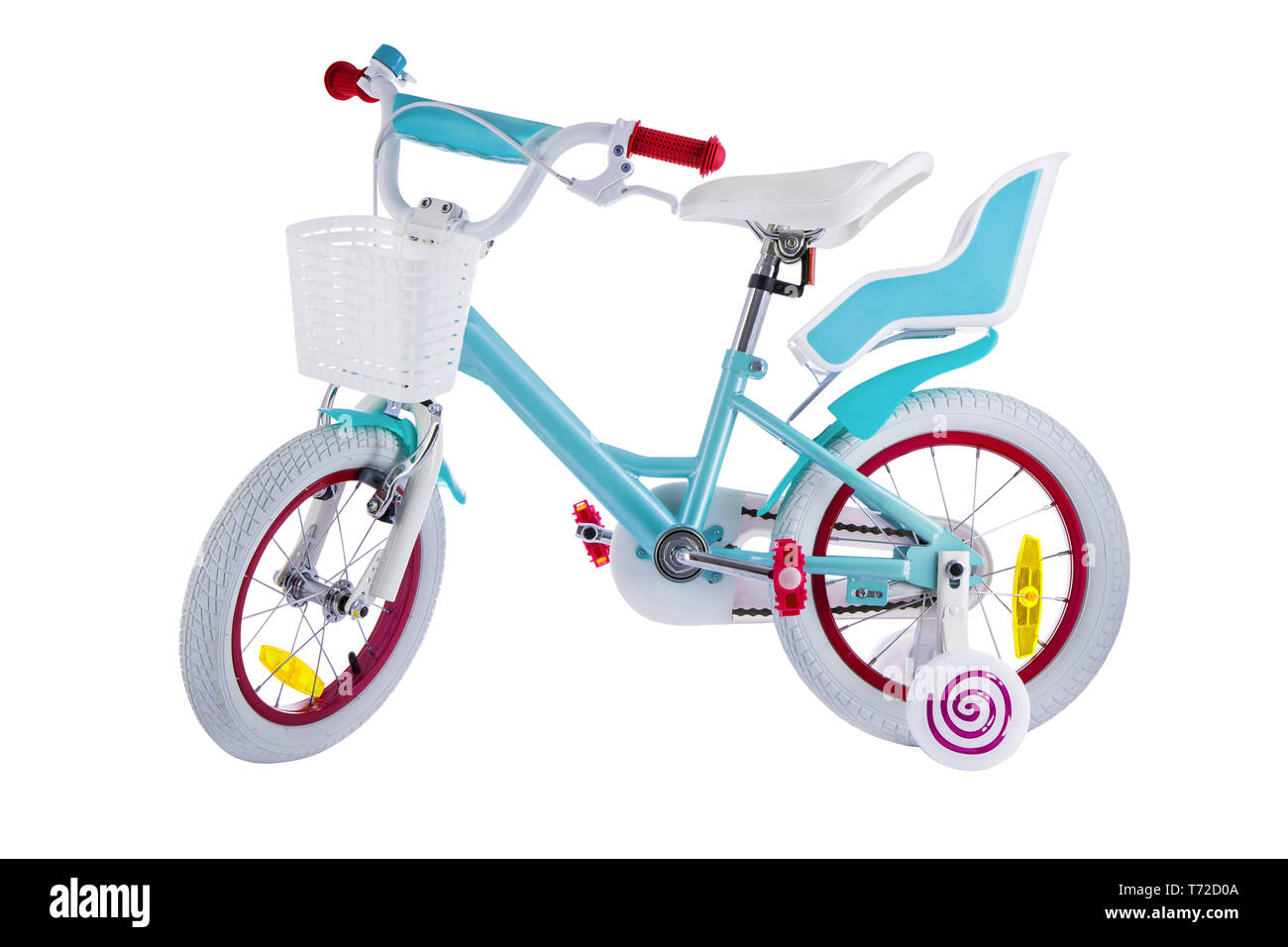 Bicycle for kids with clipping path isolated on white background Stock ...