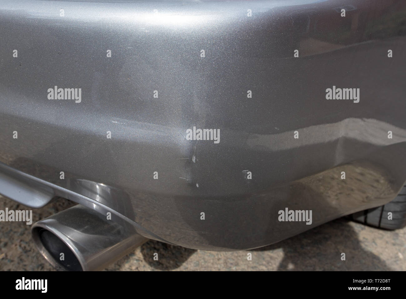 Car crash wreckage, road traffic collision (RTC) Car damage after crash ...