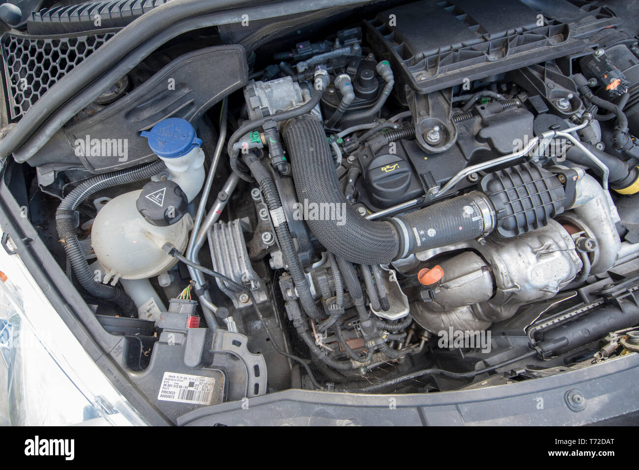 Car crash wreckage, road traffic collision (RTC) Car damage after crash ...