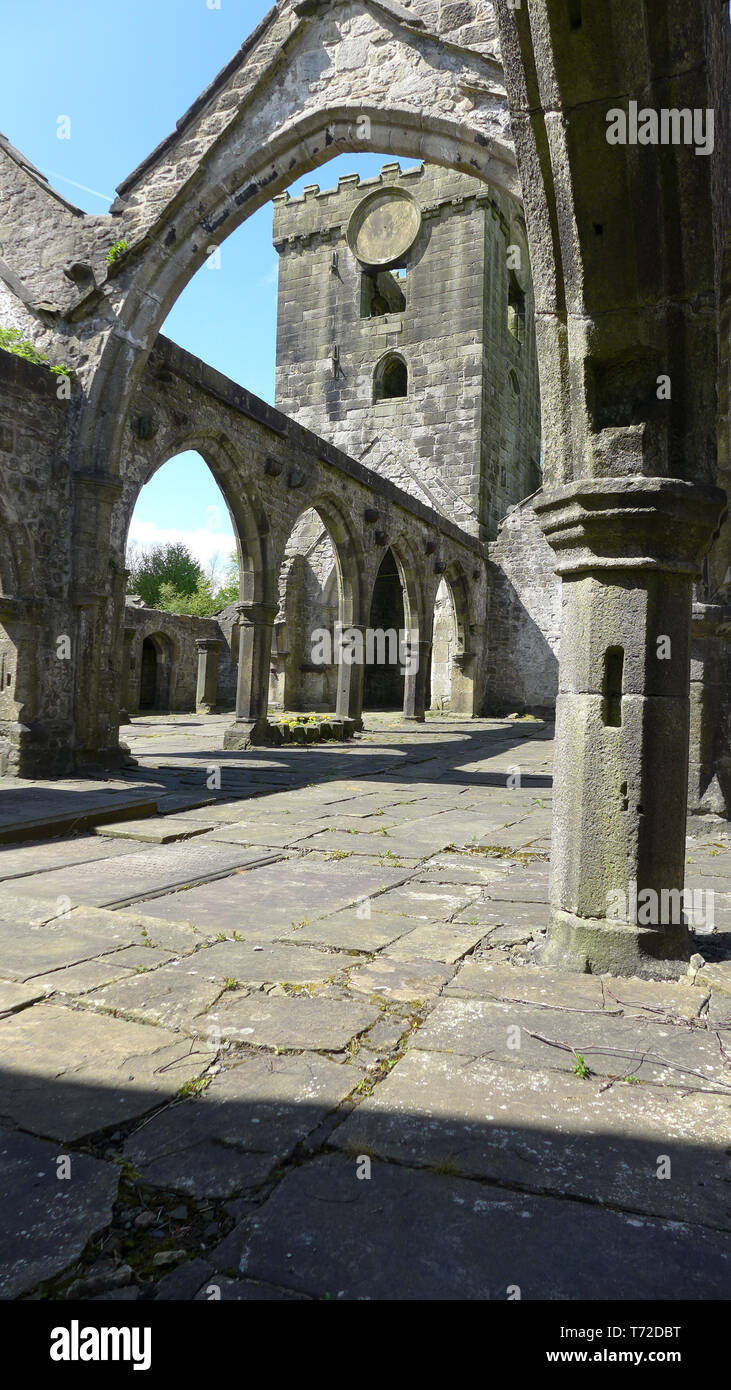 skeletal structure and arches of the Heptonstall Methodist Church ...