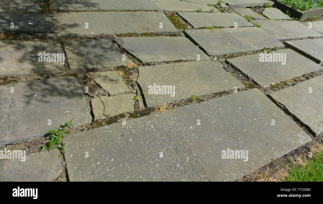 Grave on the floor in the Heptonstall Methodist Church Northgate ...
