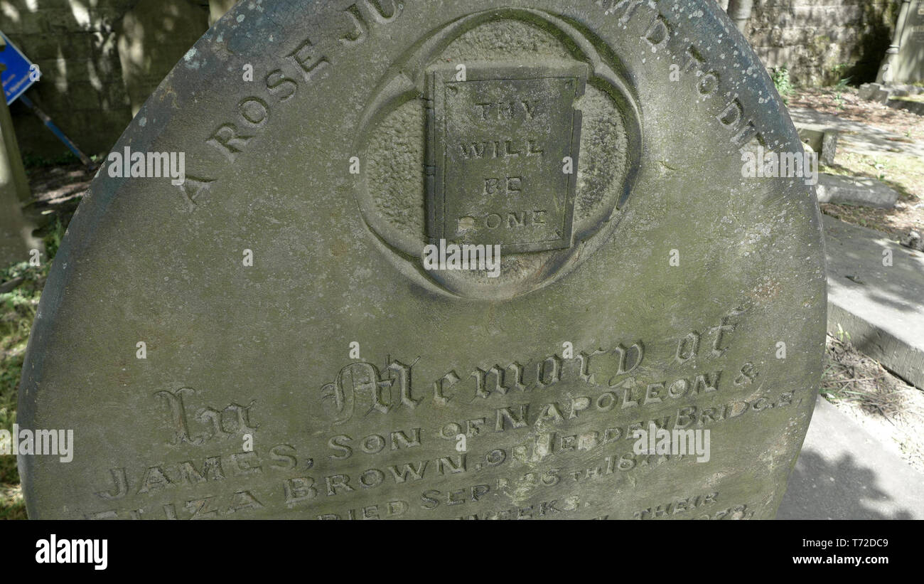 Grave on the cemetery in the Heptonstall Methodist Church Northgate ...