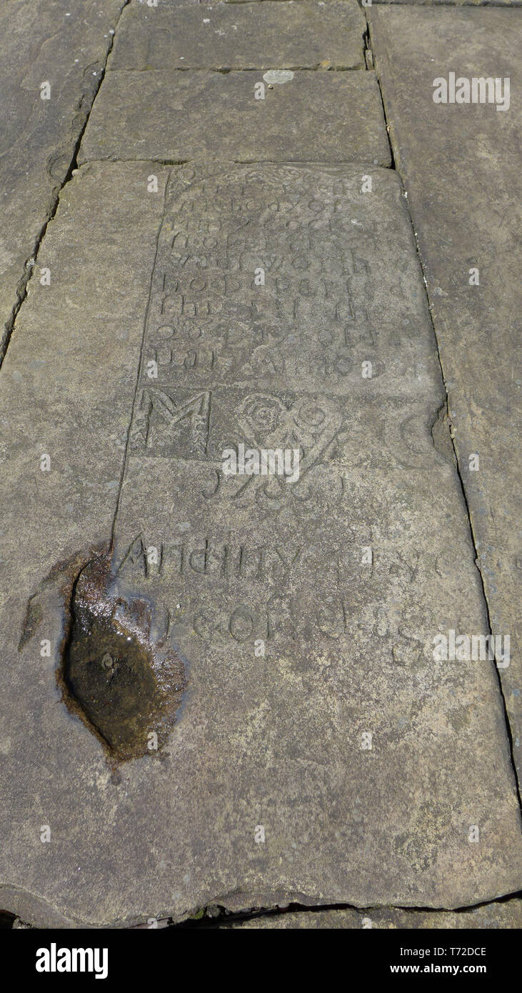 Grave on the floor in the Heptonstall Methodist Church Northgate ...