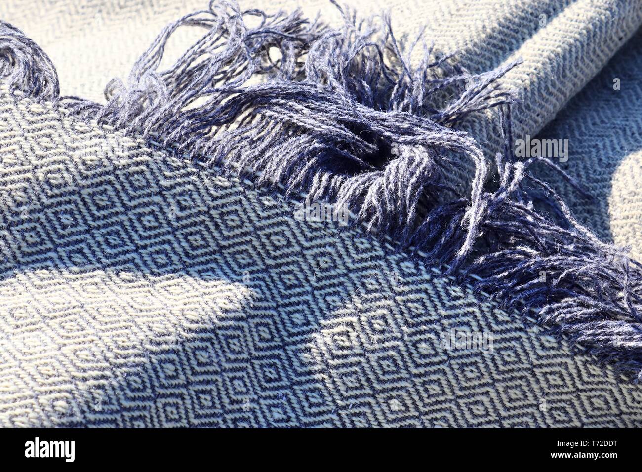 Close up surface of fabrics and textures with colorful patterns in high ...