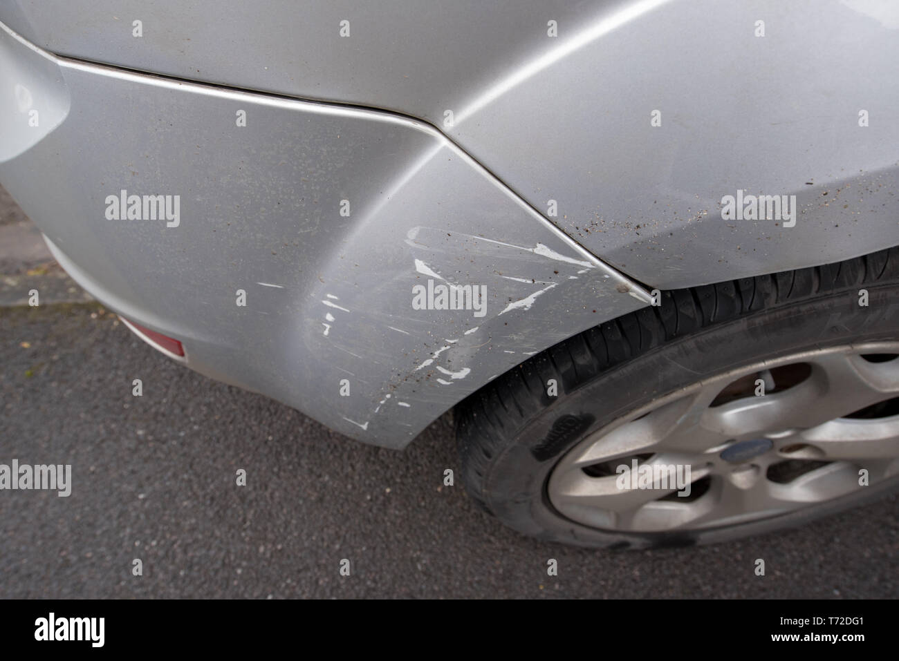 Car crash wreckage, road traffic collision (RTC) Car damage after crash ...