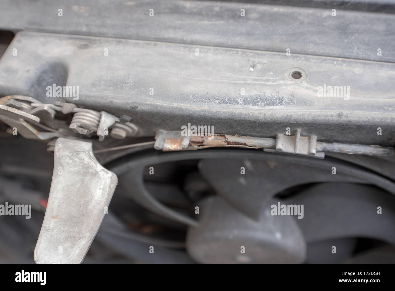 Car crash wreckage, road traffic collision (RTC) Car damage after crash ...