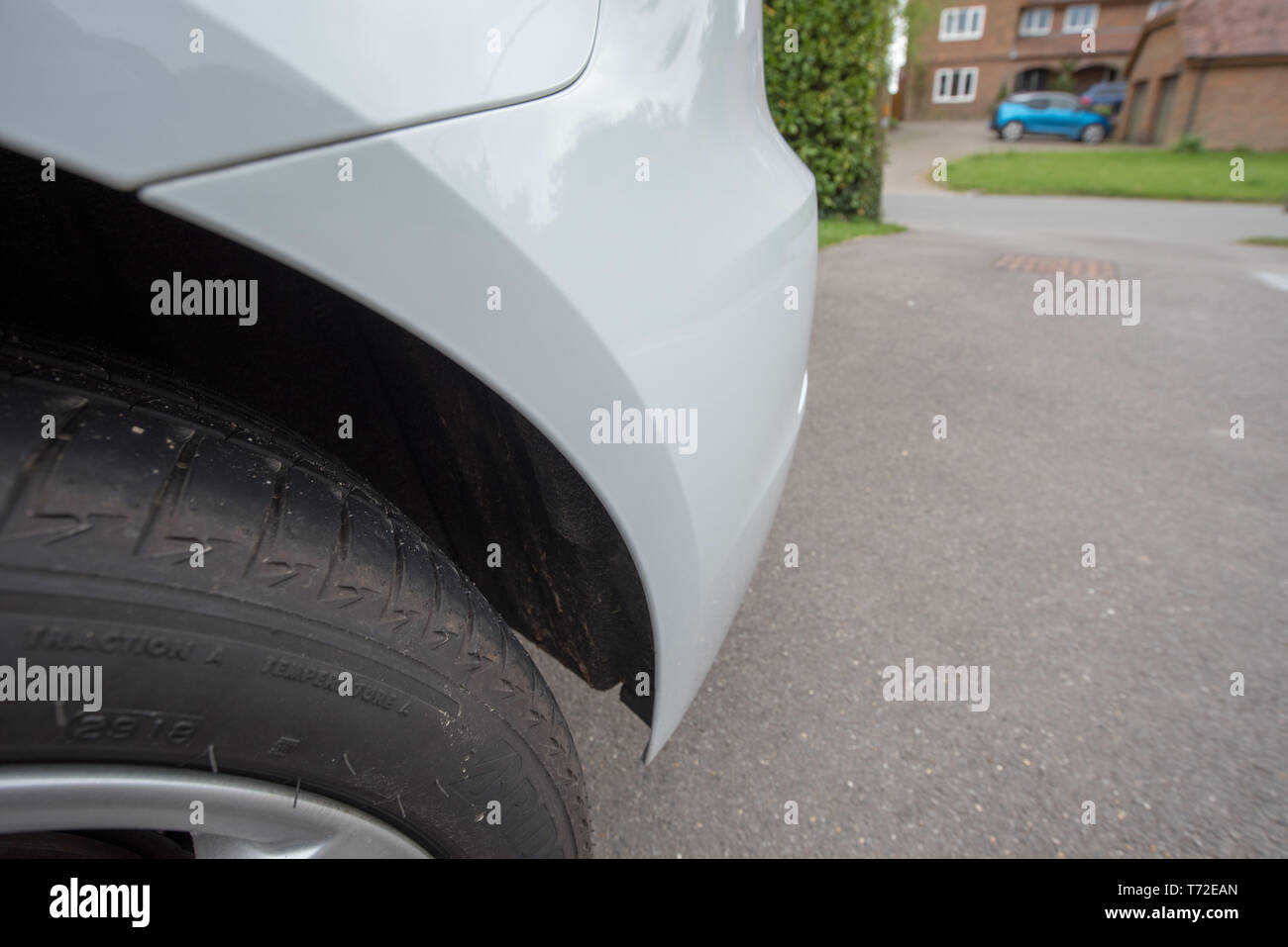 Car crash wreckage, road traffic collision (RTC) Car damage after crash ...