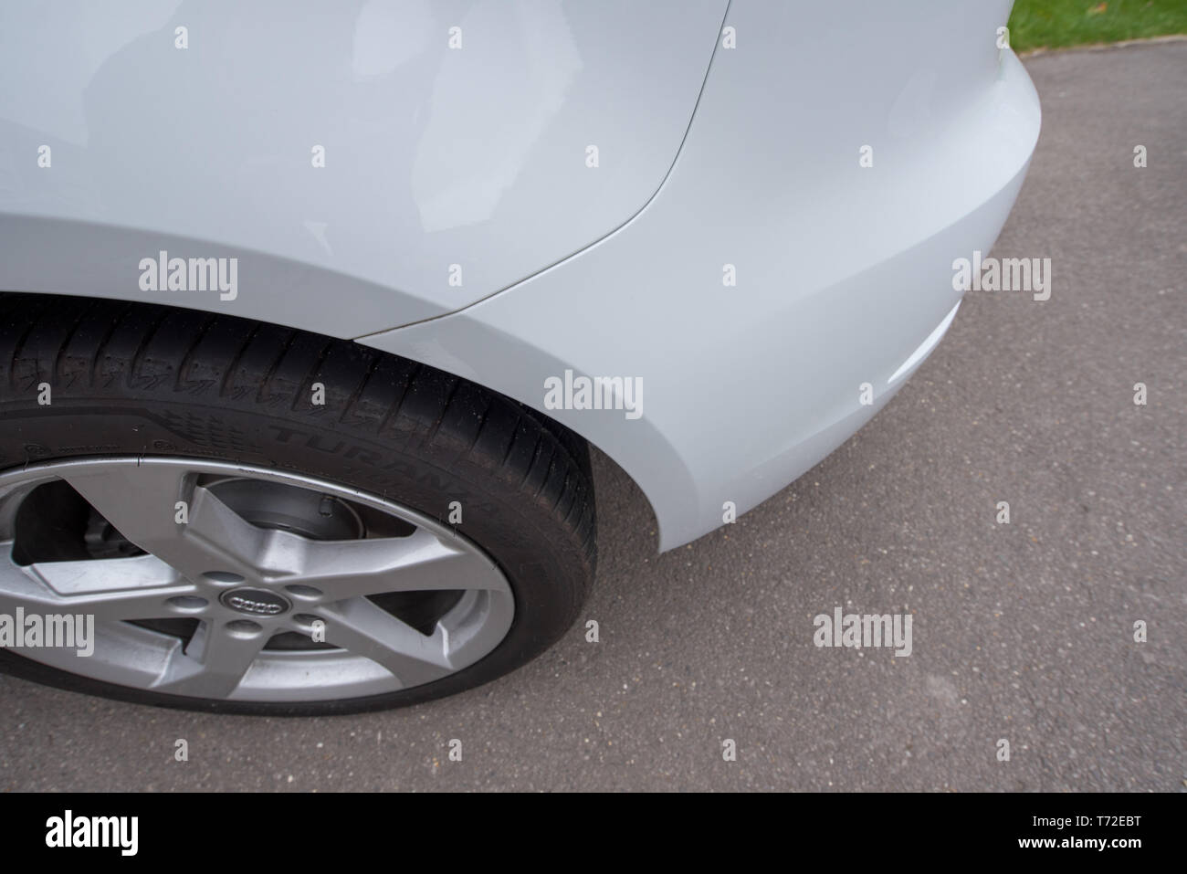 Car crash wreckage, road traffic collision (RTC) Car damage after crash ...