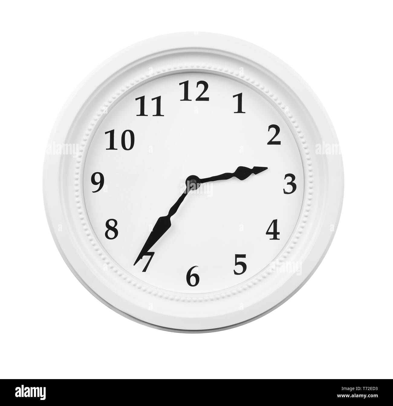 Modern clock on white background. Time management concept Stock Photo ...