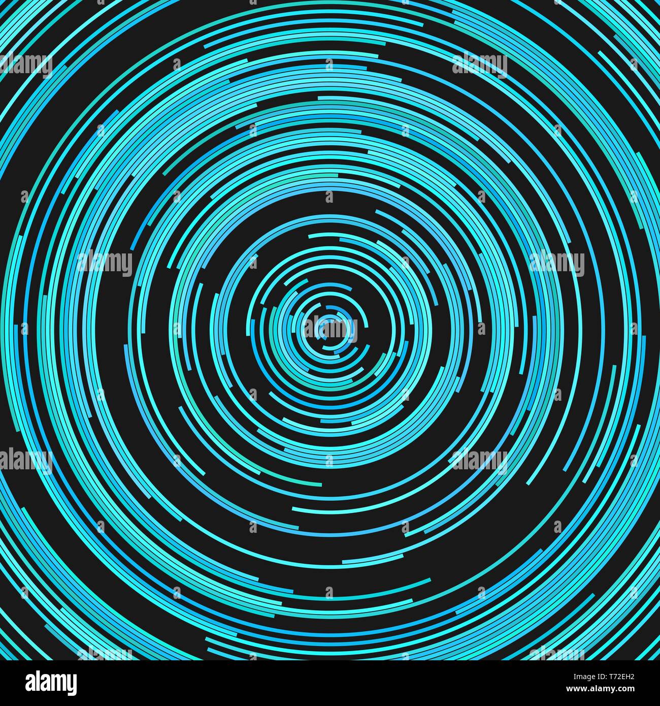 Round abstract background from concentric curved lines Stock Vector ...