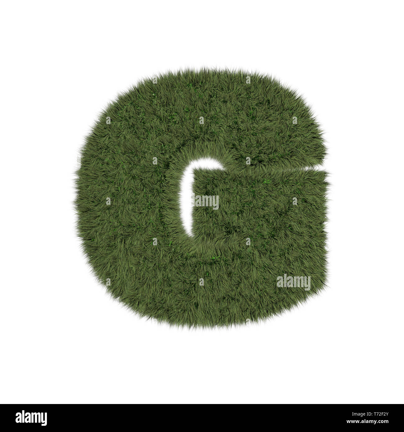 3D Render of a Grassy Alphabet Letter Stock Photo - Alamy